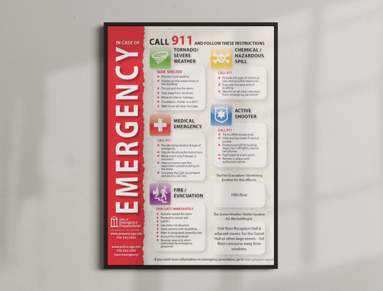 Emergency Poster - UGA Emergency Preparedness